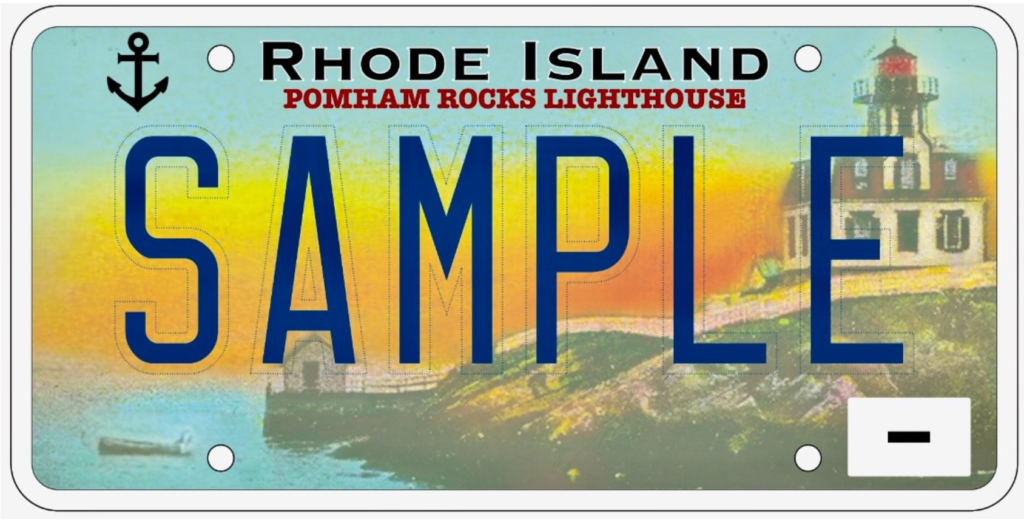 License Plate - Pomham Rocks Lighthouse